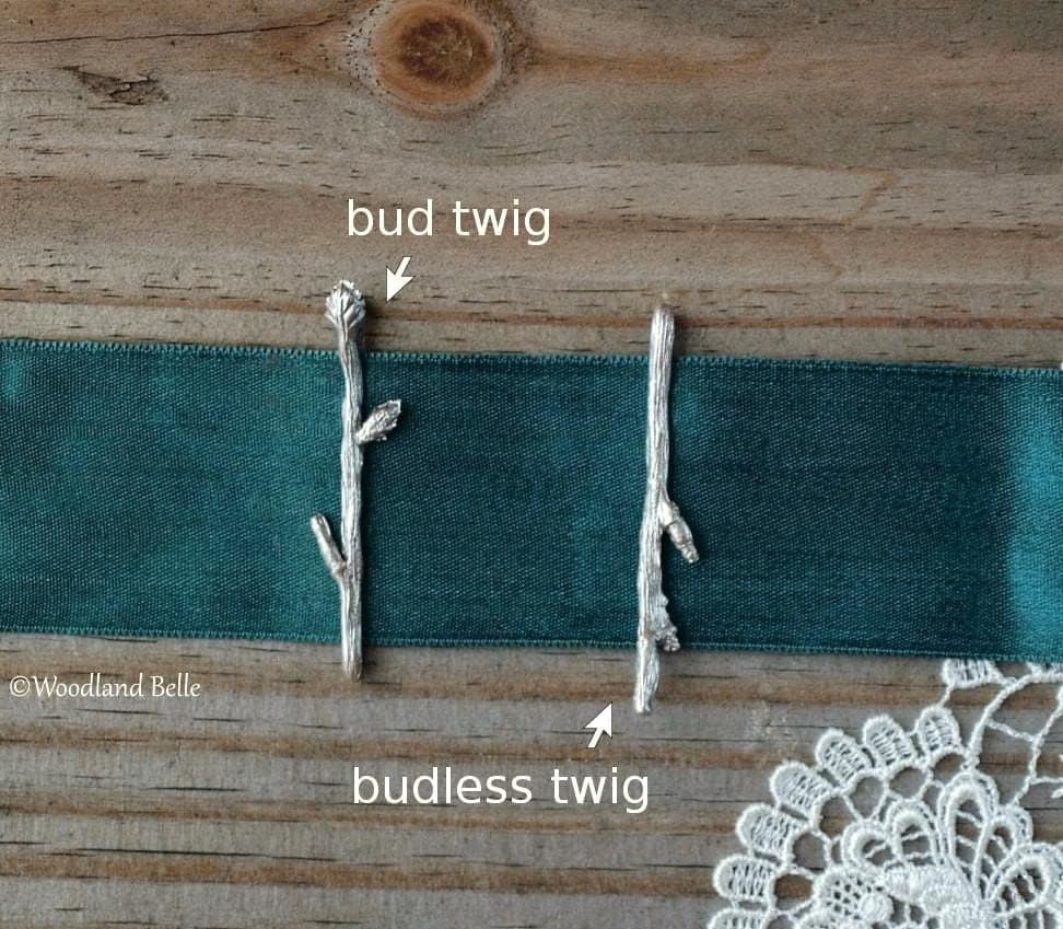 Custom Set of 3 Twig Hair Pins - Branch Bobby Pins - Mix & Match Silver ...